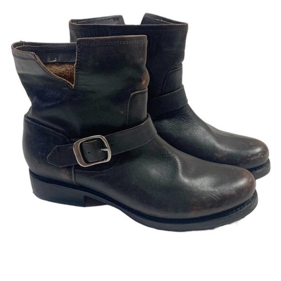 Frye | Shoes | Frye Veronica Moto Boot In Antique Black | Poshmark